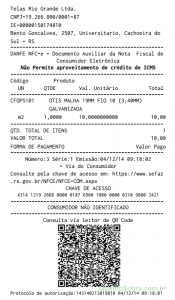 NFCe |Cupom Fiscal Eletrônico|Nota Fiscal do Consumidor Eletrônico
